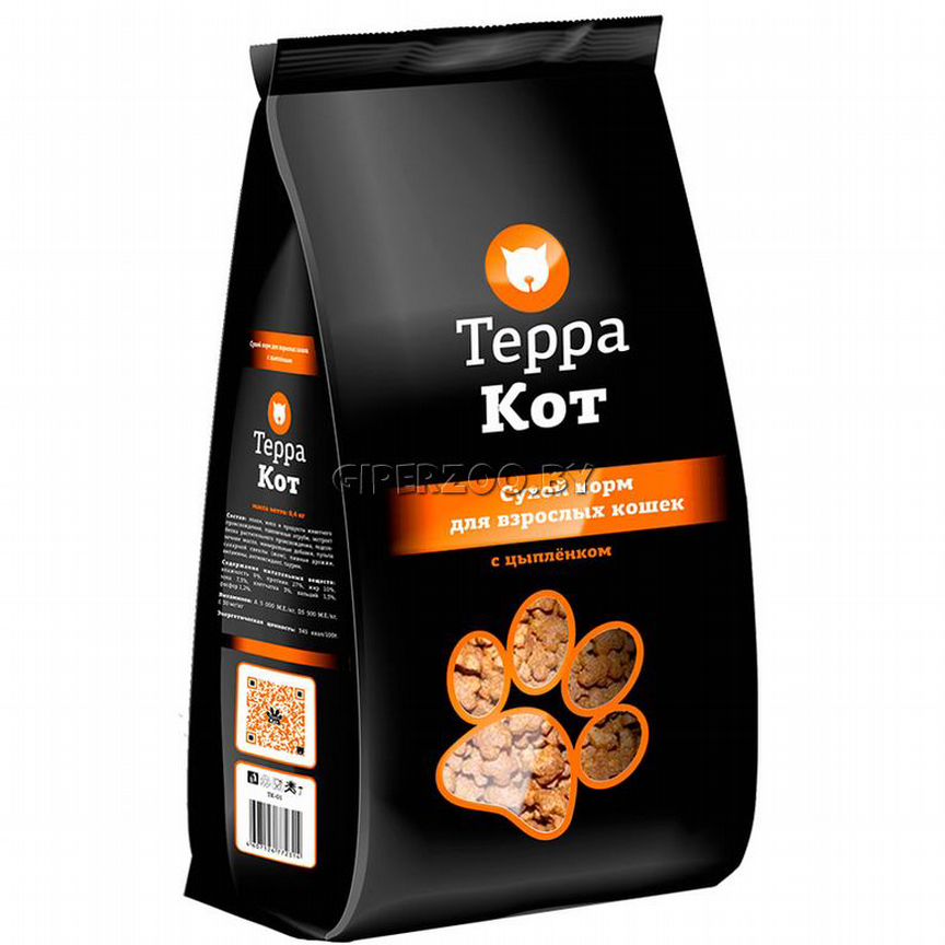 Сухой корм Терра Кот для кошек цыплленок 2 кг