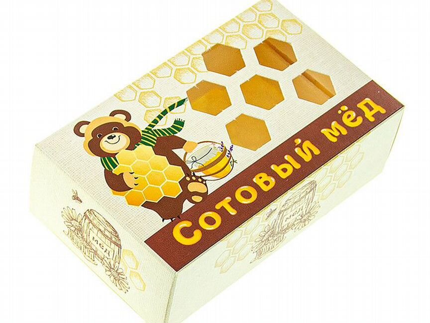 20 шт. Коробка для сотового меда Мишка