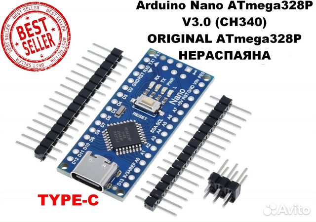 Arduino nano Atmega328P Original Atmega328P type-C купить во ...