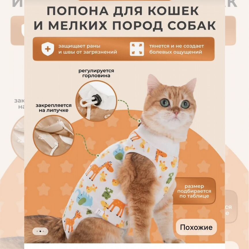 Попона для кошек