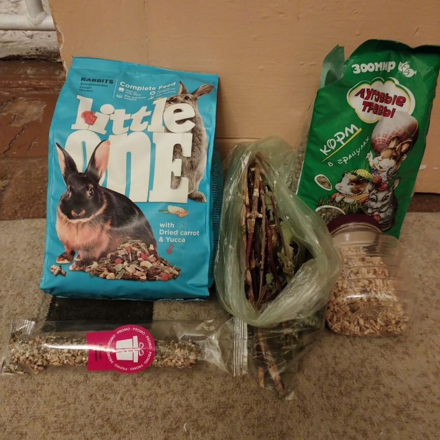 Корм для кроликов little one 900 г  остатки