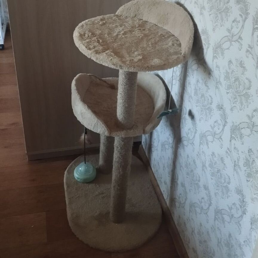 Когтеточка для кошек с лежанкой