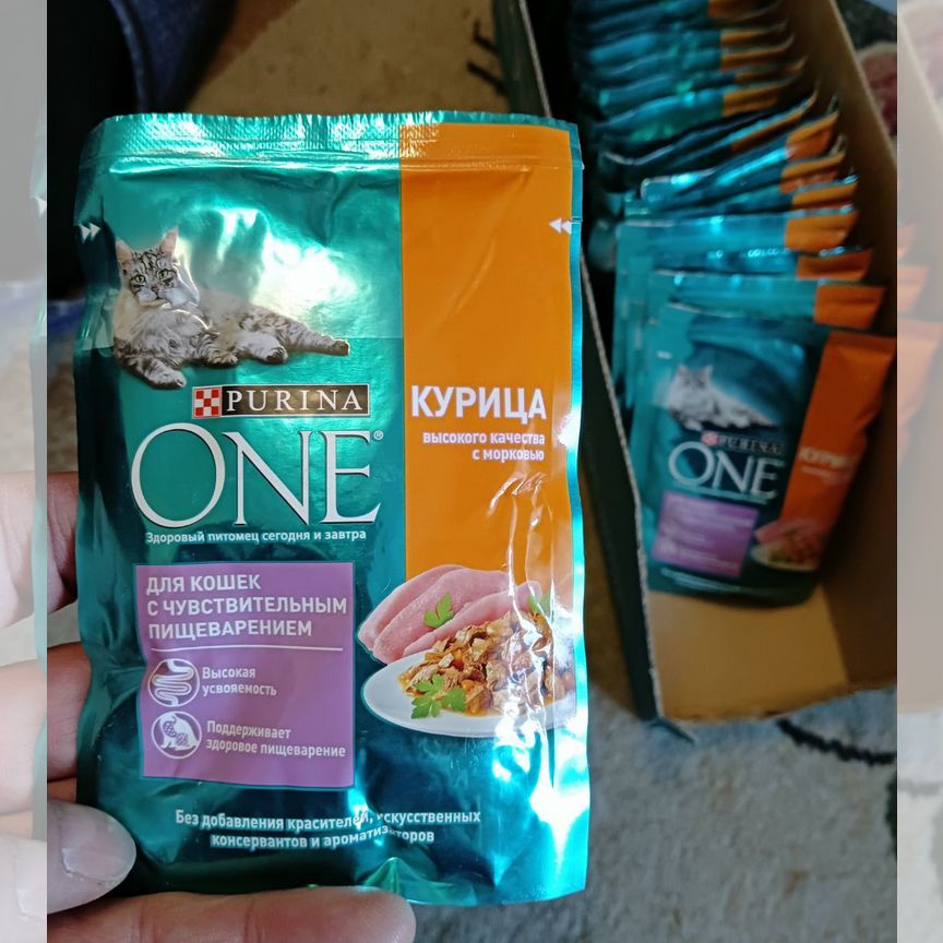 Влажный корм для кошек purina one