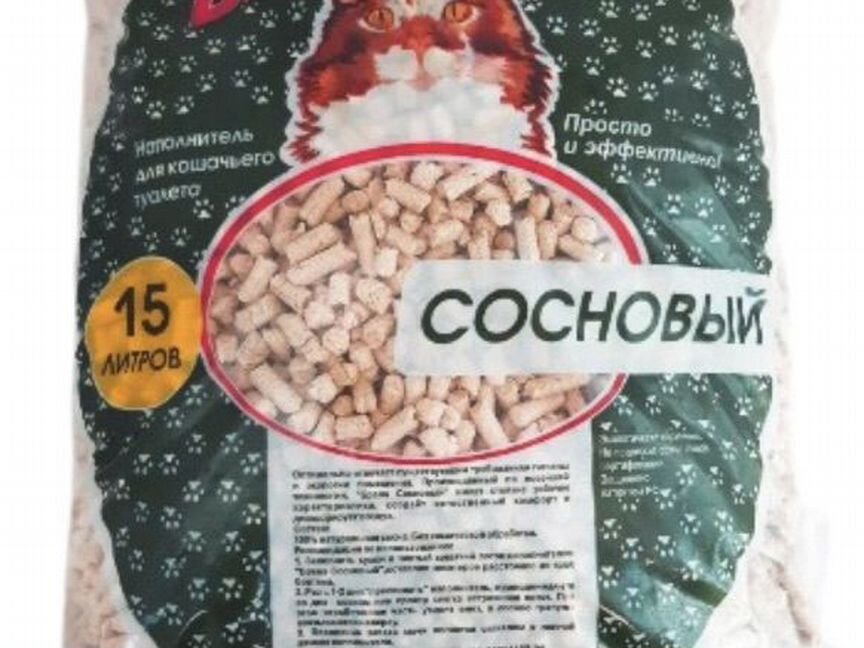 Наполнитель для кошачьего туалета сосновый Brava