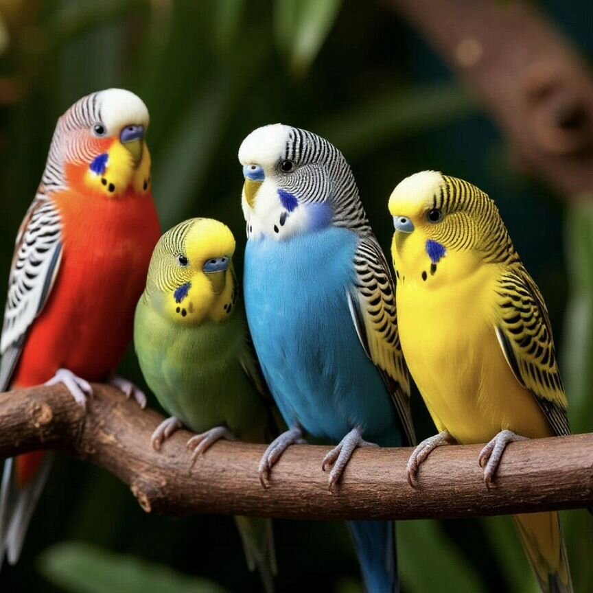 Волнистый попугай самец и самка