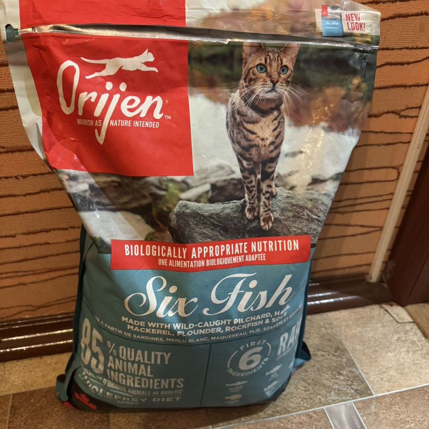 Корм для кошек orijen six fish