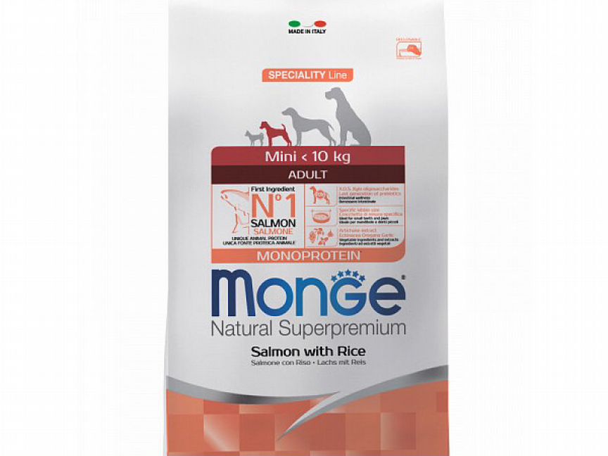 Корм для собак monge монж mini мини, extra small