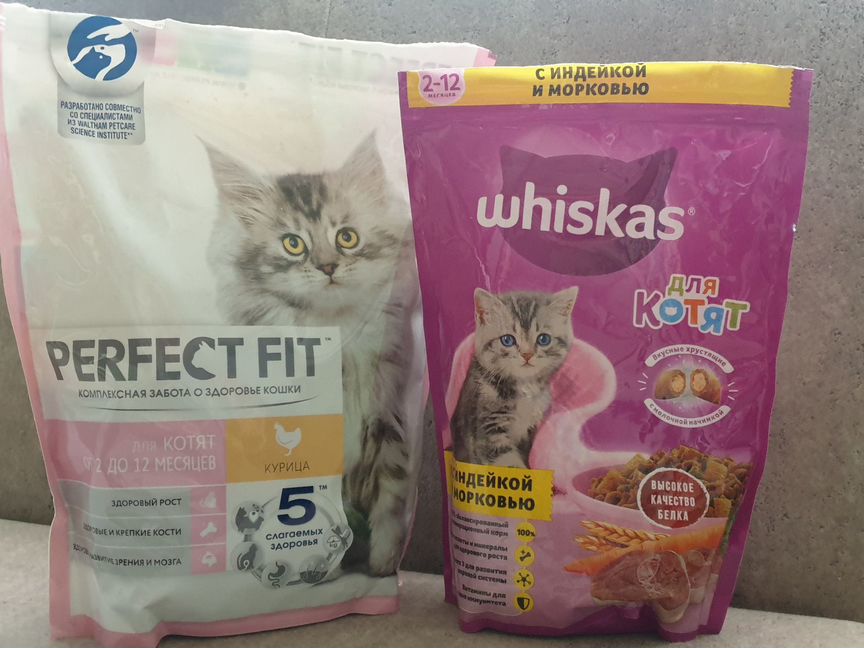 Корм Whiskas и Perfect Fit для котят