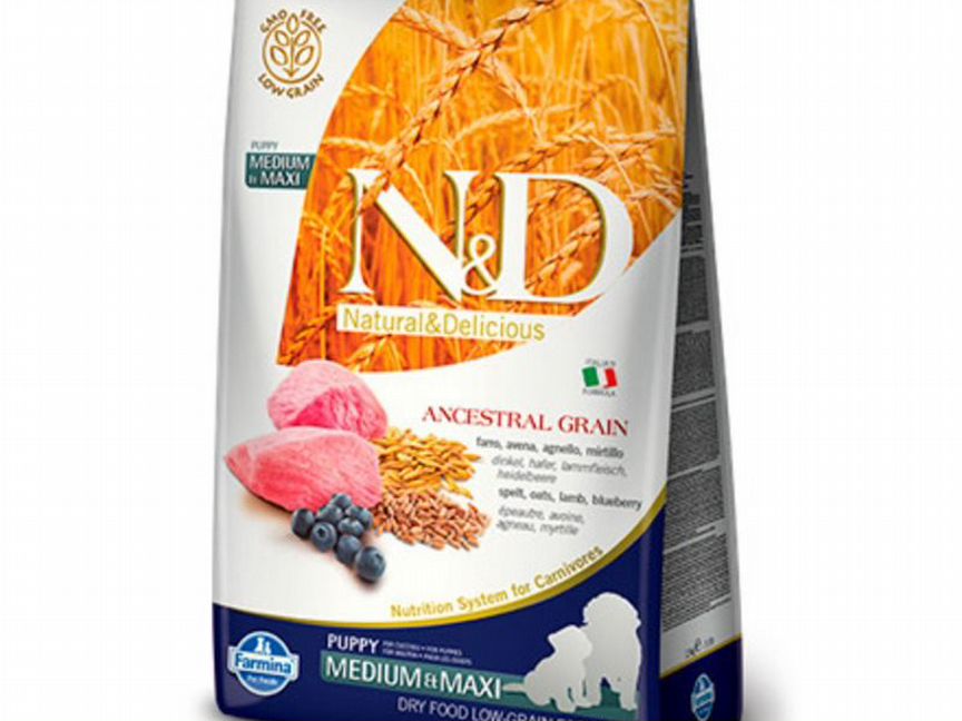 Farmina N&D lowgraindoglamb&Blueberry 12кг