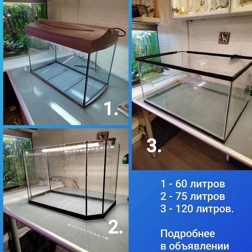 Аквариум. 3 штуки, состояние хорошее