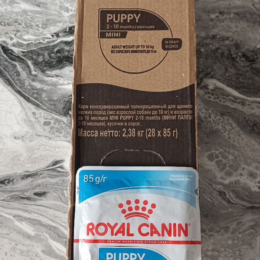 Влажный корм для щенков royal canin