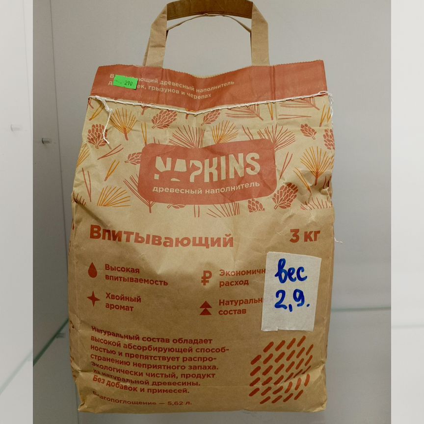 Наполнитель древесный, 2.9 кг
