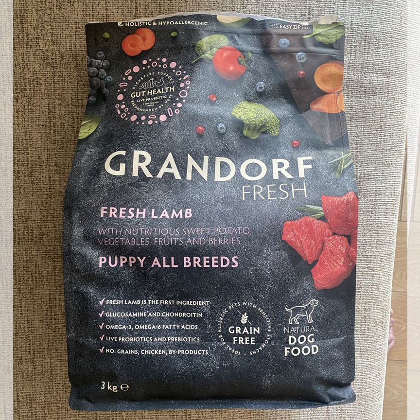 Корм для щенков Grandorf Fresh (ягненок с бататом)