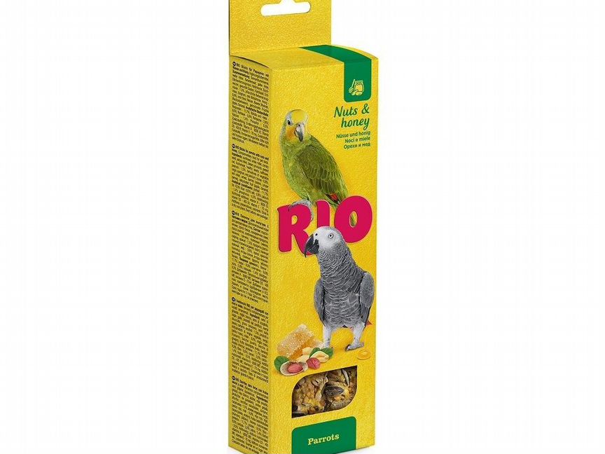 Рио палочки для попугаев с медом и орехами, 2х90 г