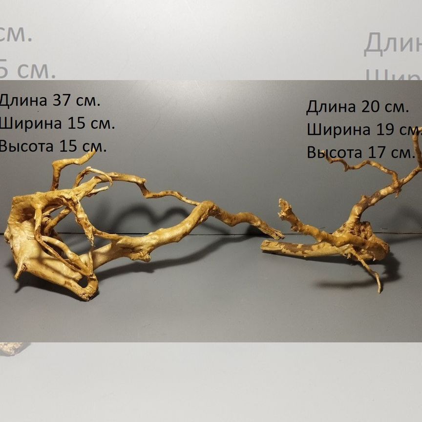 Коряги для аквариума паучий корень 2 штуки вк 21