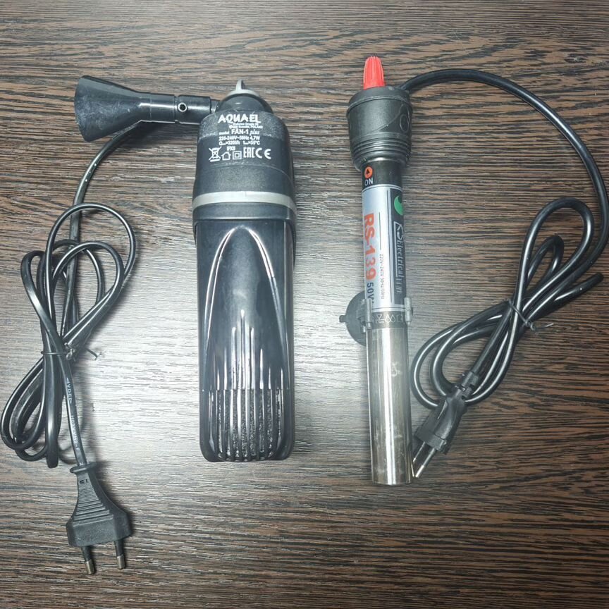 Фильтр (до 100л) и нагреватель для аквариума