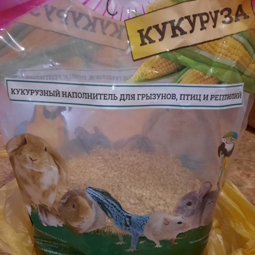 Кукурузный наполнитель для хомяка