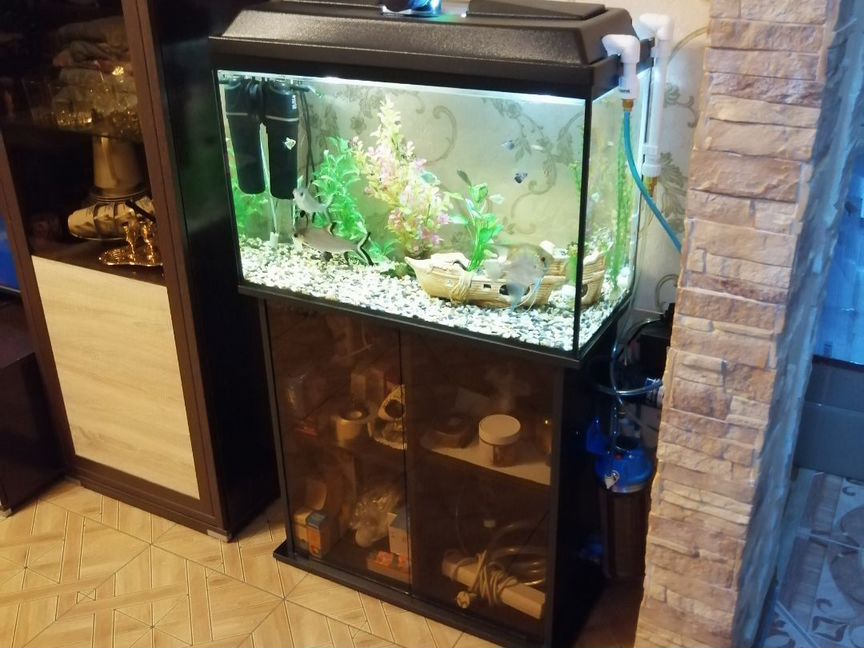 Аквариум с тумбой бу
