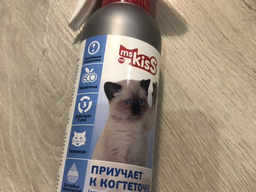Спрей приучает к когтеточке