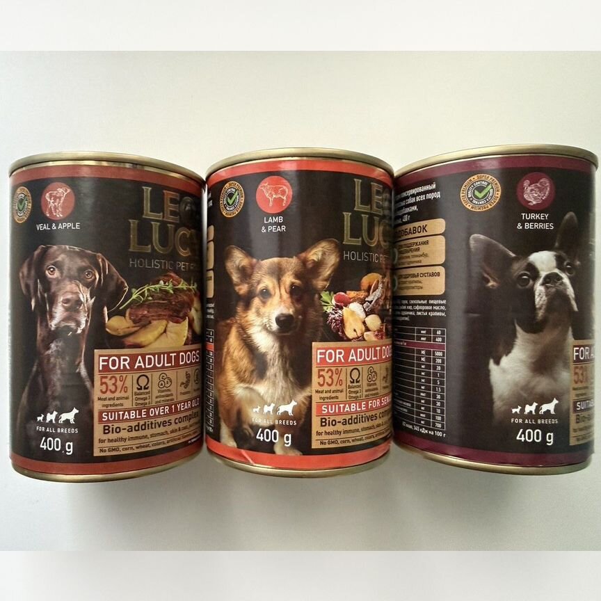 Leo&Lucy влажный холистик корм для собак