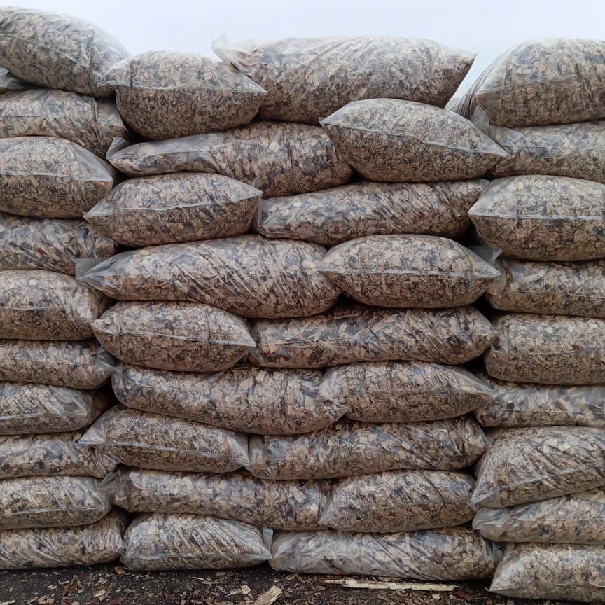 Щепа хвойная в мешках