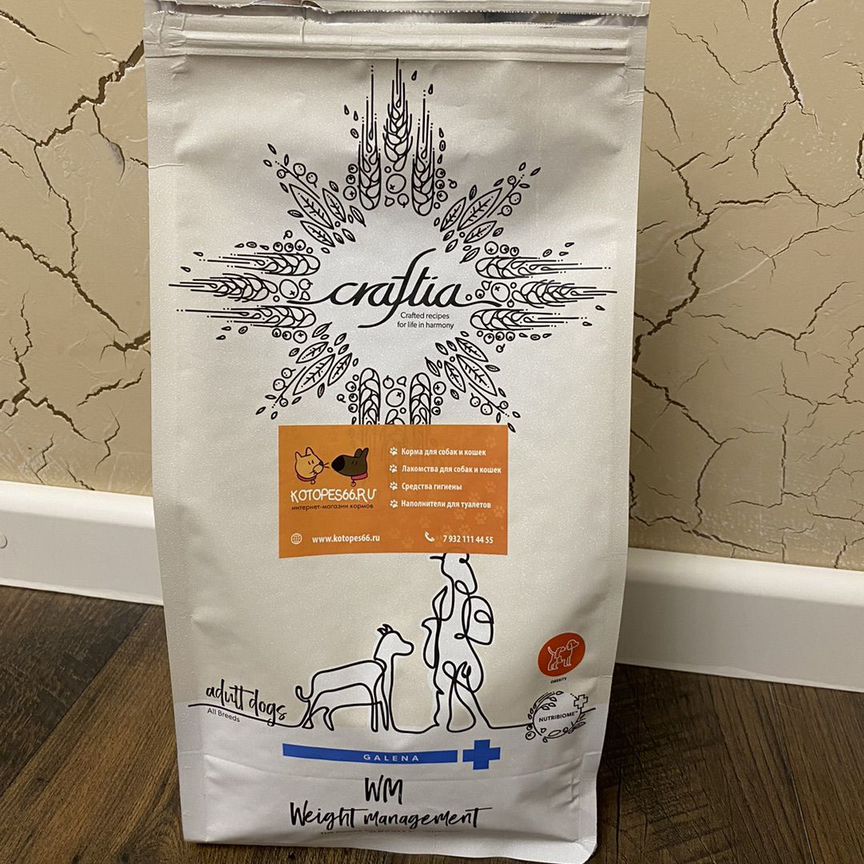 Корм для собак Craftia Weight management