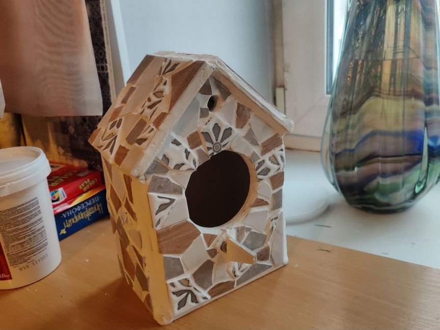 Скворечник кормушка мозайка ручной работы