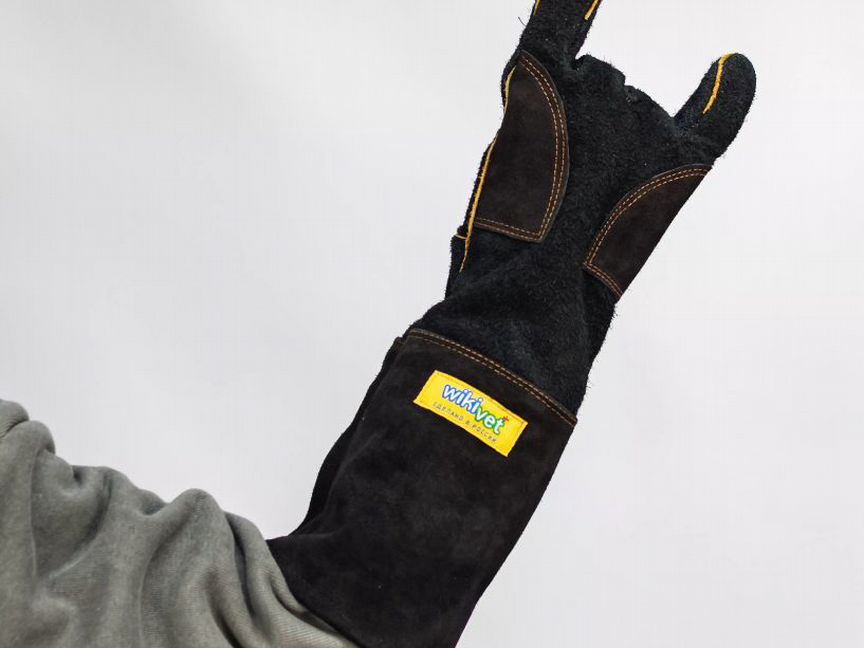 Ветеринарные защитные перчатки wikiVET удлиненные