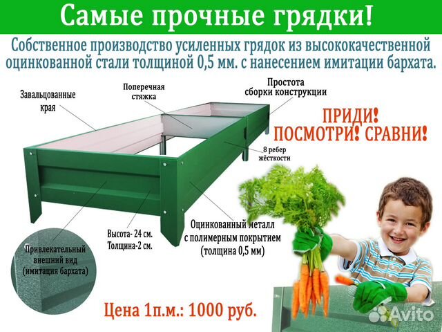 Оцинкованные грядки купить в Тюмени | Товары для дома и дачи | Авито