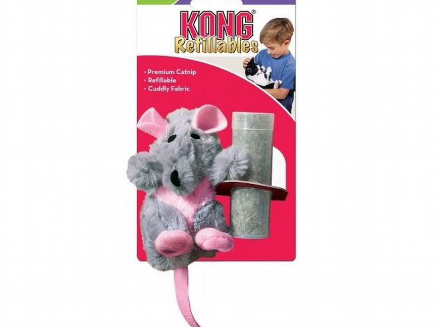Игрушка Kong Refillables Крыса плюш с кошачьей мят