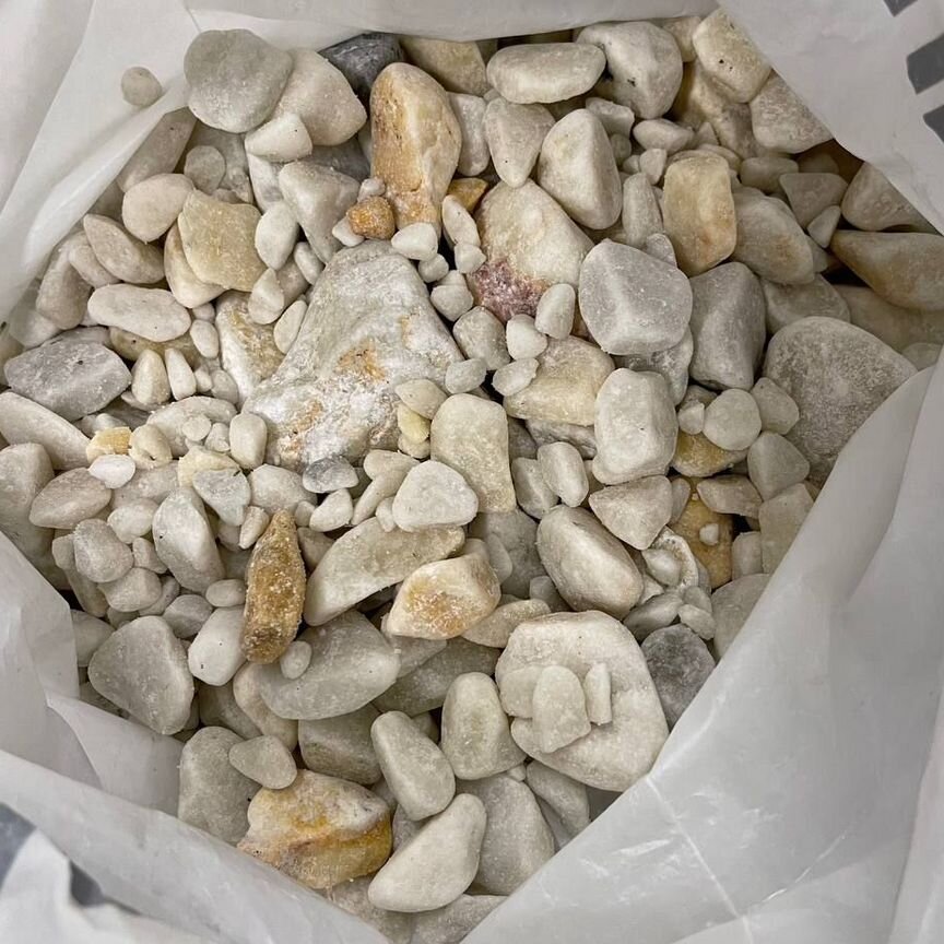 Белая галька для аквариума, декоративный камень