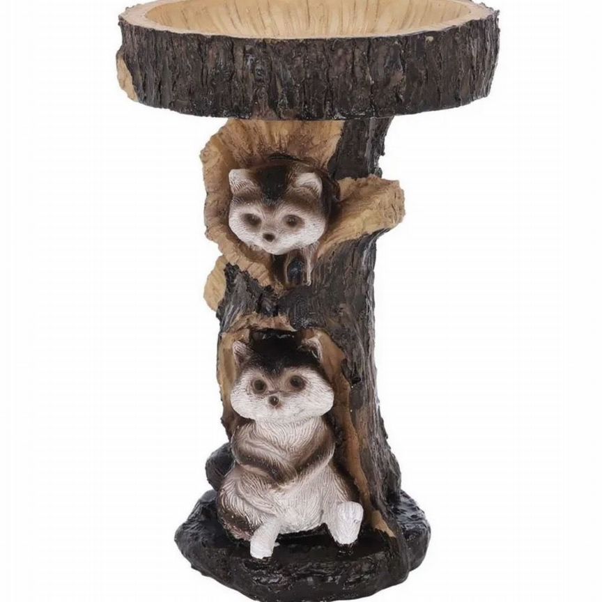 Кормушка для птиц "Енот" (коричневая, один размер)