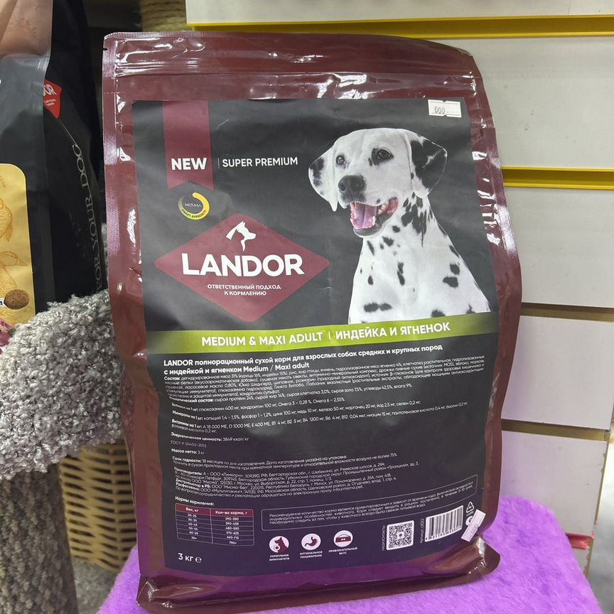 Корм для собак Landor