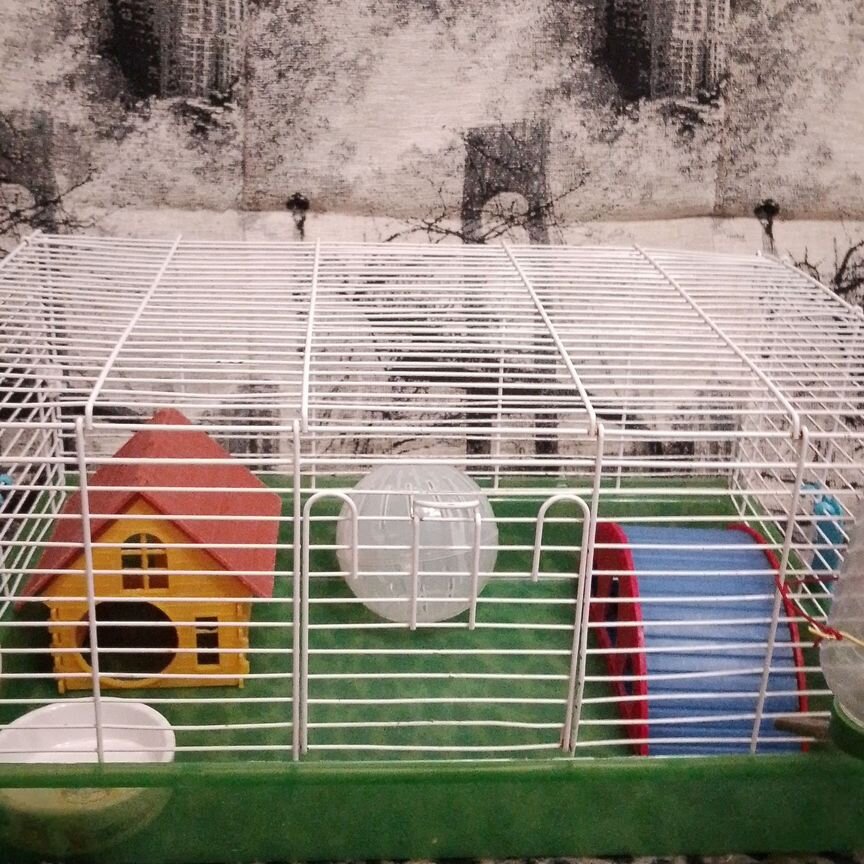 Клетка для грызунов с пренадлежнастями