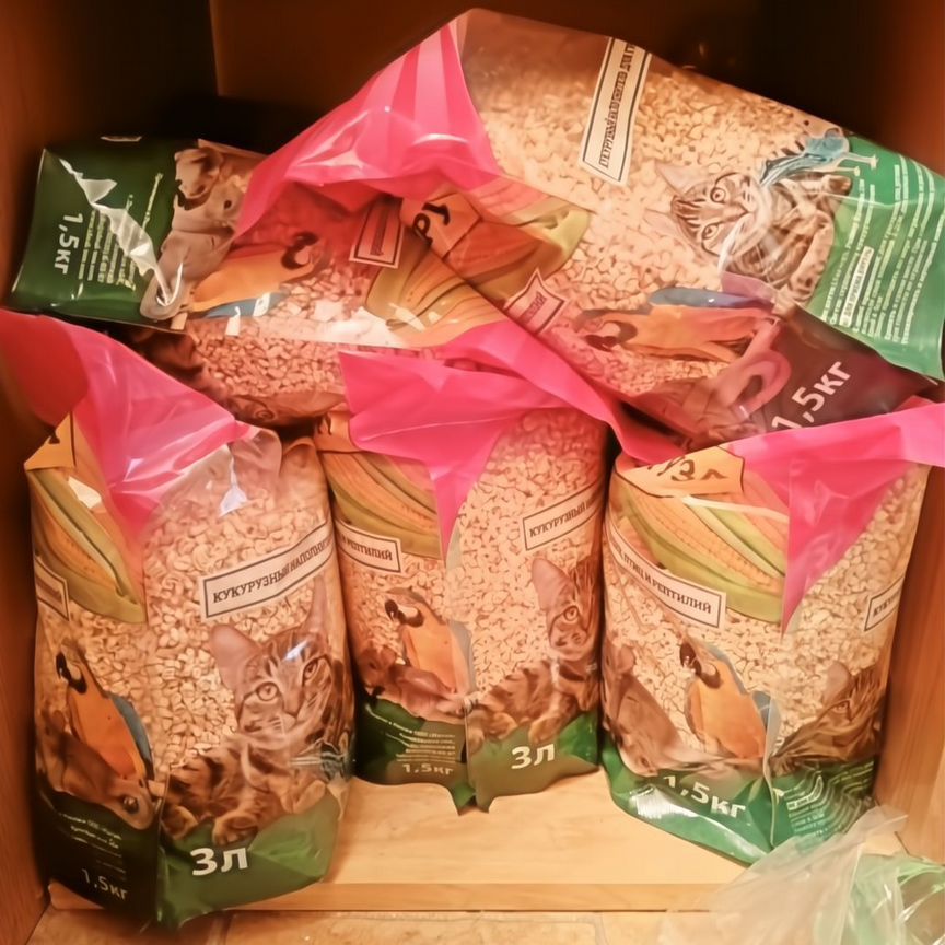 Кукурузный наполнитель 1.5 кг 6 шт