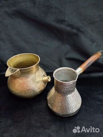 Турка для кофе.Латунь.Мельхиор.ссср купить в Сочи | Хобби и отдых | Авито