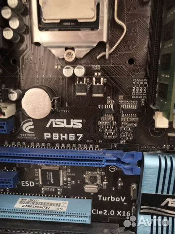 Asus p8h67 с процессором и памятью купить в Москве | Электроника | Авито