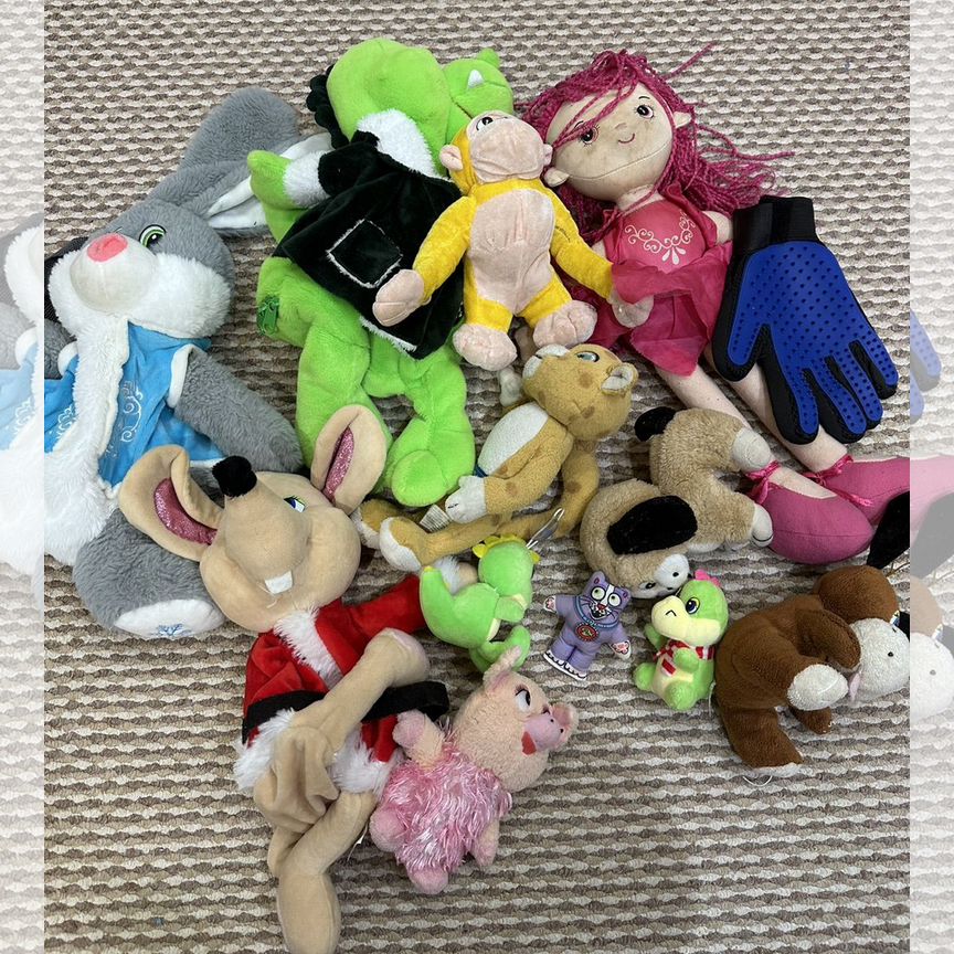 Мягкие игрушки пакетом для собачек