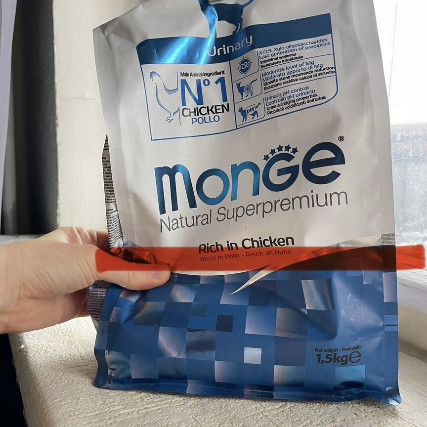 Monge Urinary Курица для кошек остаток от 1,5 кг