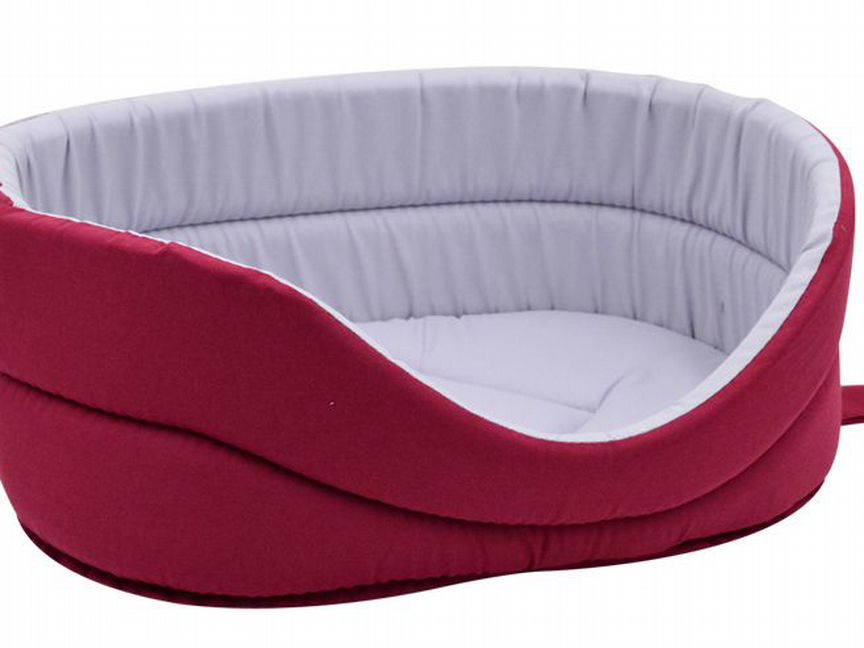 757251 лежанка поплин №5 58*43*18 см бордо новинка