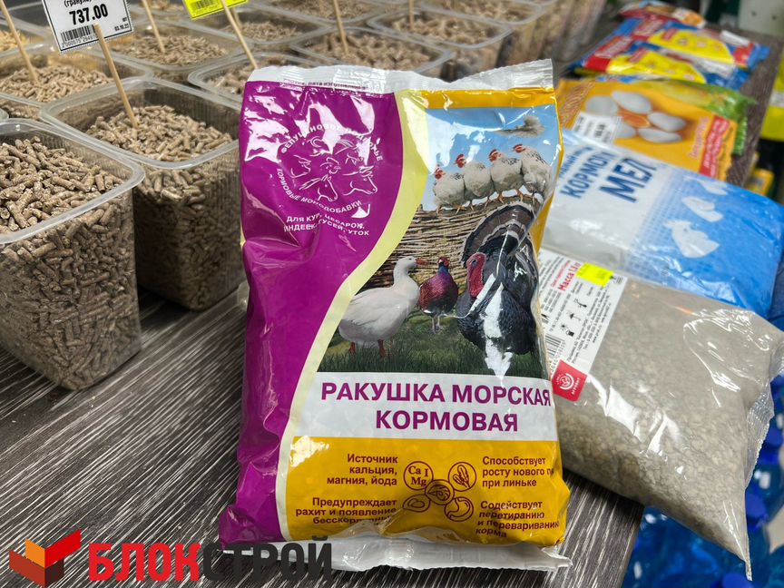Ракушка серая кормовая, 1 кг