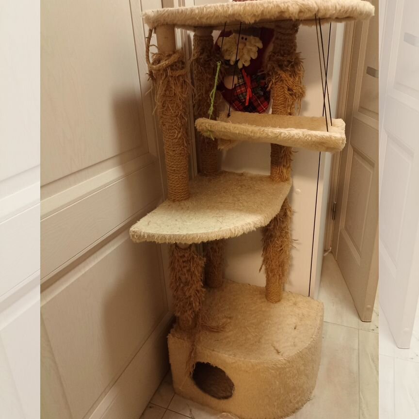 Когтеточка домик для кошки бу