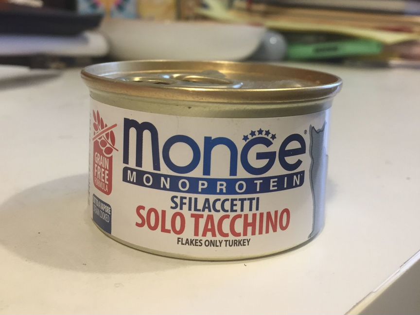 Корм влажный Monge Monoprotein для кошек, индейка