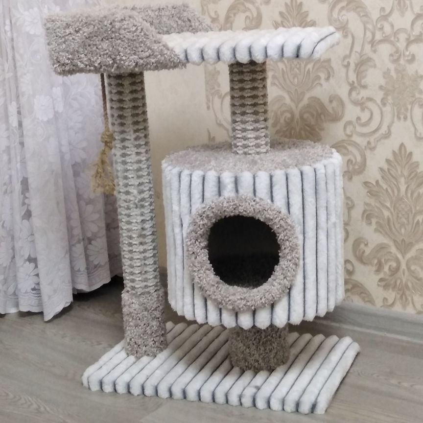 Когтеточка домик для кошки большой бу