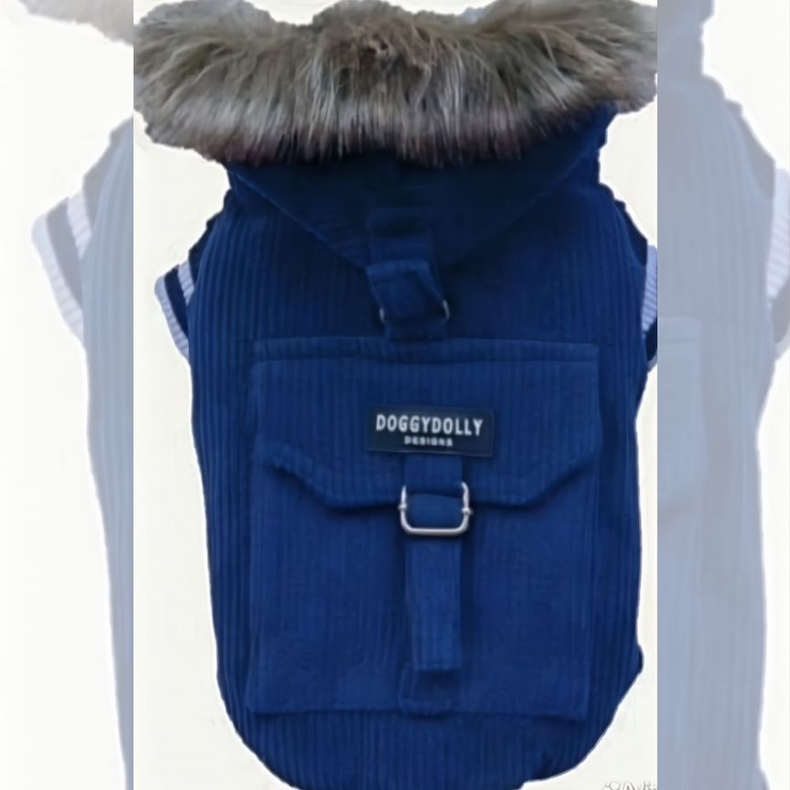 Зимняя куртка с капюшоном" Вельвет" для собак (XL)