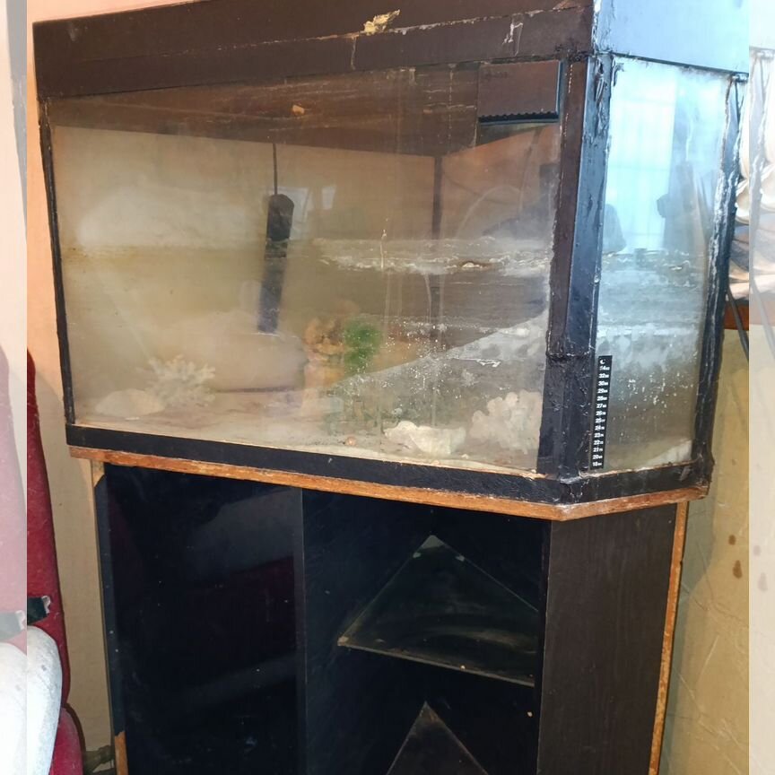 Угловой аквариум с тумбой