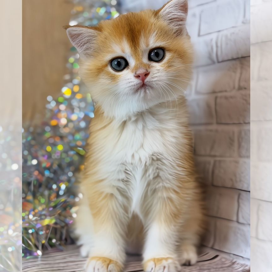 Шотландский прямоухий короткошёрстный котёнок