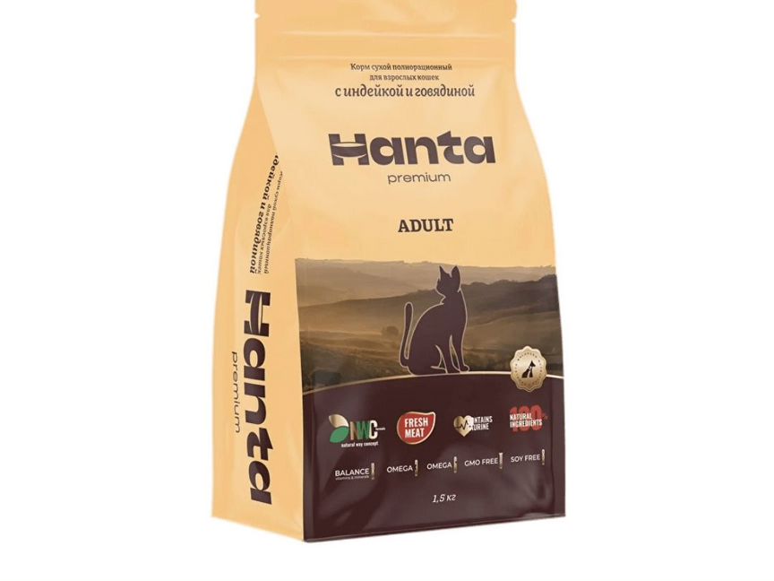 Hanta корм для кошек с индейкой и говядиной