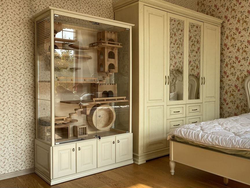 Витрина для шиншилл "Лофт" расширенная