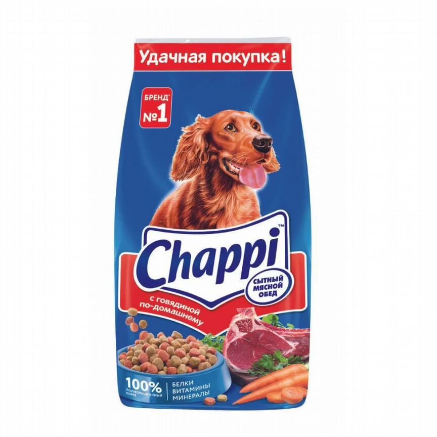 Chappi Сытный мясной обед говядина 15 кг Чаппи